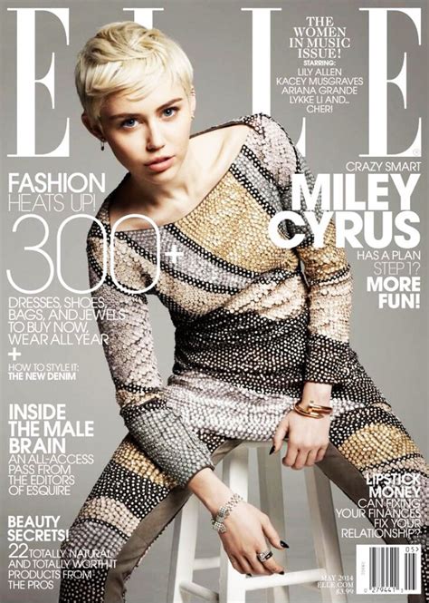 Miley Cyrus On The Cover Elle Magazine May 2014 Issue Hawtcelebs