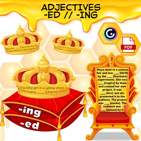 Bees Knees Eng Adjectives Ed Ing