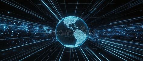 A Glowing Blue Digital Globe Surrounded By Lines Of Code Representing The Interconnectedness Of