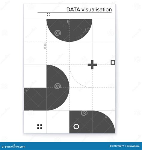 Abstract Data Visualization Template Visualizing Info Precise Shapes Clean Grid Stock