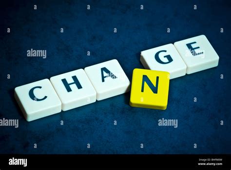 Change Letters On Beautiful Blue Backround Stock Photo Alamy