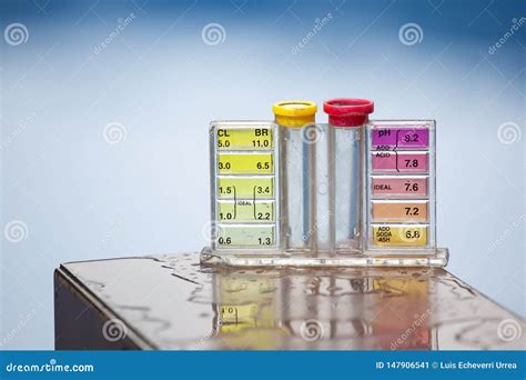 Measurement Of Chlorine And Ph Of A Pool Stock Image Image Of Acid