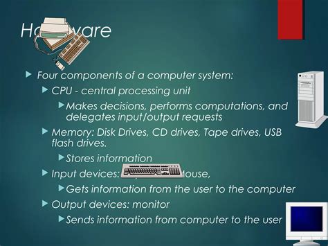 Software And Hardware Presentation Ppt Operating Systems Computer