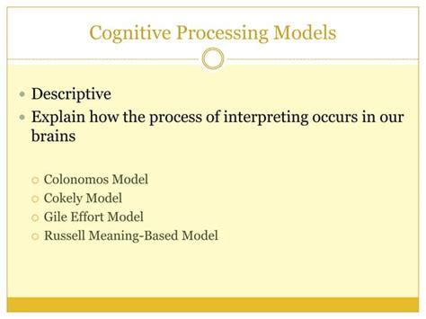 interpreting models 3 ppt