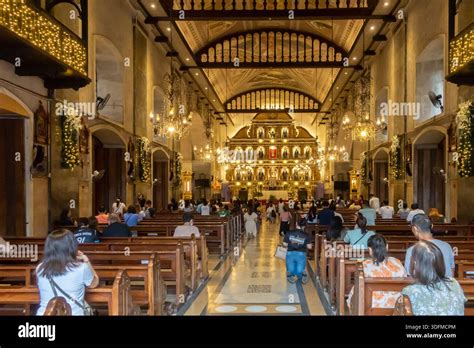 Interior Of The Basilica Minore Del Santo Nino De Cebu Hi Res Stock