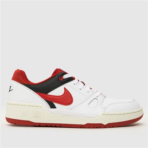 Nike Full Force Lo Trainers In White And Red Trainerspotter