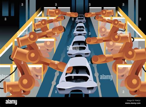 The Assembly Line Stock Vector Images Alamy