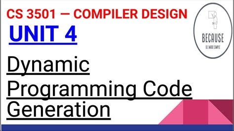 4 10 dynamic programming code generation in tamil youtube