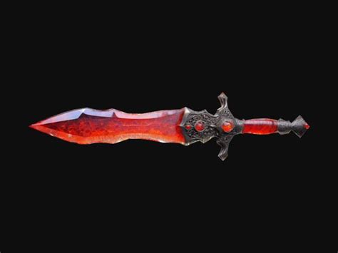 A Highly Detailed Ornate Assassin Dagger Made Of Pure Carved Opal