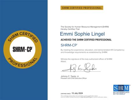 Emmi Lingel Shrm Cp On Linkedin Exciting News I Finally Received My Official Shrm Cp
