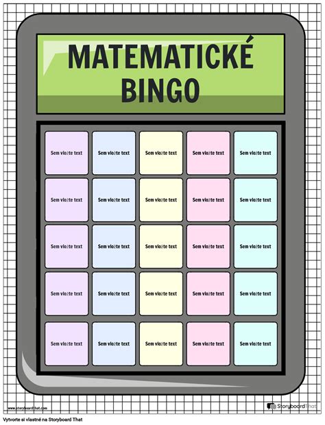Zábavné Matematické Bingo Storyboard By Sk Examples