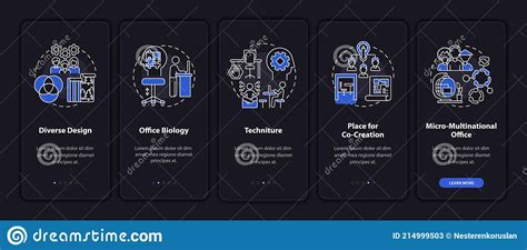 Worksite Trend Onboarding Mobile App Page Screen With Concepts Stock Vector Illustration Of