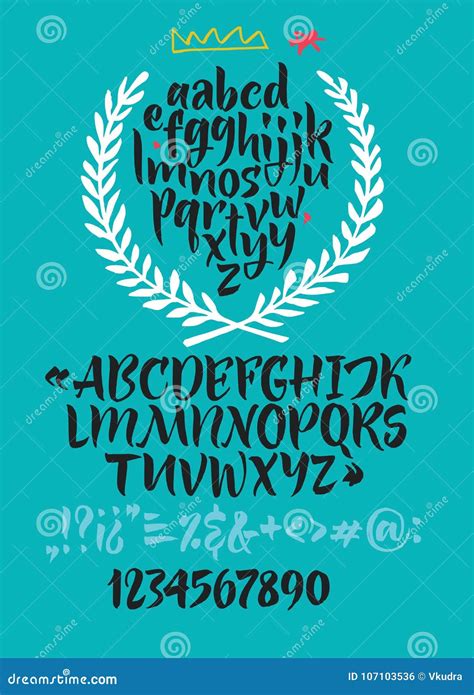 handwritten script font brush font lowercase uppercase numbers