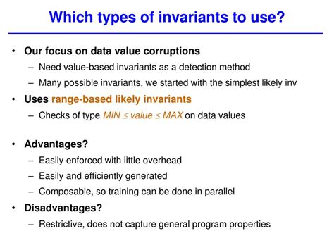 Ppt Using Likely Program Invariants To Detect Hardware Errors