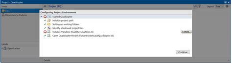 Error Running Quadcopter Project Rmatlab