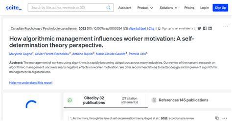 How Algorithmic Management Influences Worker Motivation A Self Determination Theory Perspective