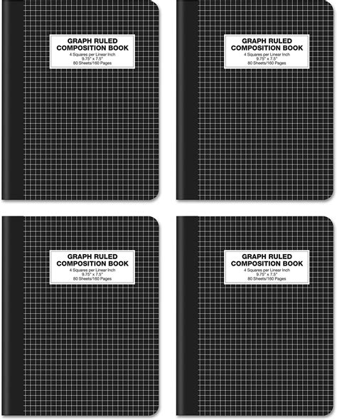 1intheoffice Graph Paper Composition Notebook Graph Ruled