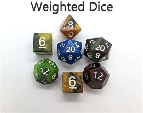 Weighted Dice Imperfectly Perfect Collection Etsy