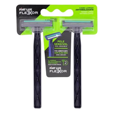 Aparelho De Barbear Cabo Longo Fiat Lux Flexor 2 Unidades Sonda