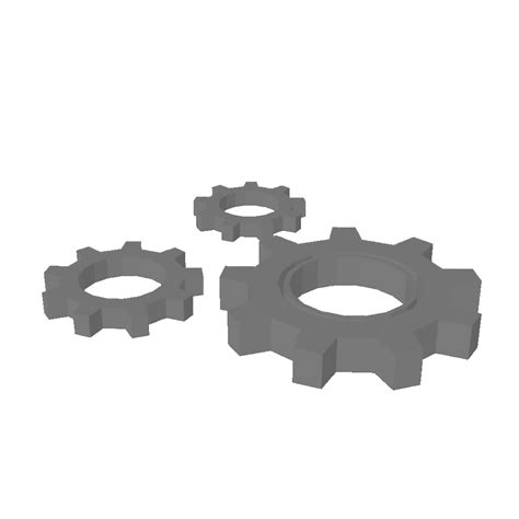 Simple Gear Set 3d Model Free Glb Download Get3dmodels