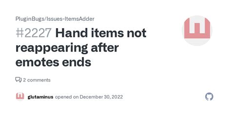 Hand Items Not Reappearing After Emotes Ends Issue Pluginbugs Issues Itemsadder Github