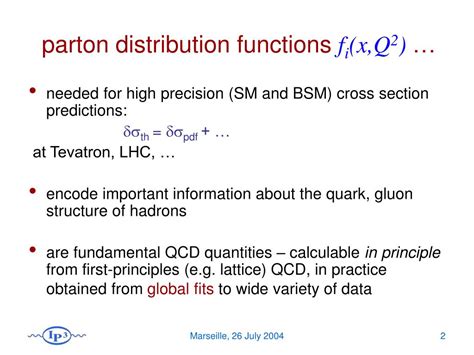 Ppt Parton Distribution Functions From Global Fits Powerpoint Presentation Id4366946