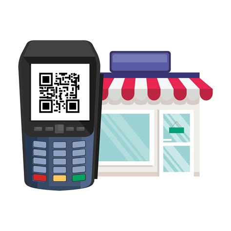 qr code inside dataphone and store vector design 1906385 vector art at