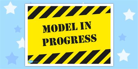 👉 Model In Progress Poster Teacher Made