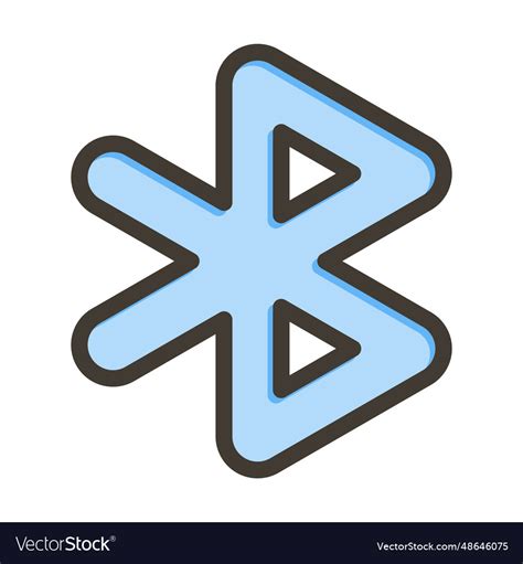 Bluetooth Thick Line Filled Colors For Personal Vector Image