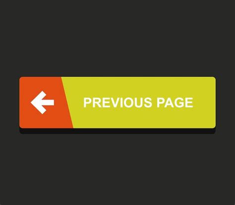 premium vector previous page button