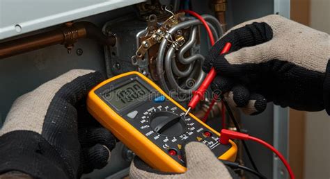 Testing Electrical Components With A Multimeter Stock Illustration Illustration Of Resistance