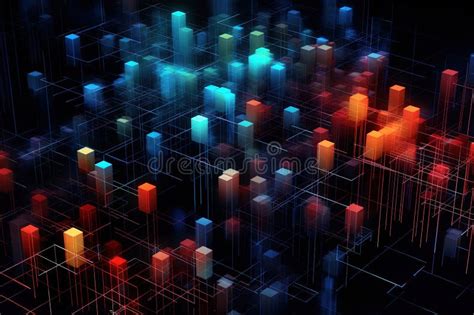 Technological Abstract Background Data Analysis Play Of Light And Shadow Geometric Images