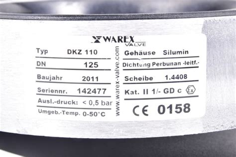 Dkz 110 R Warex Butterfly Valve Dn 125 Like New Lagerwerk Gmbh
