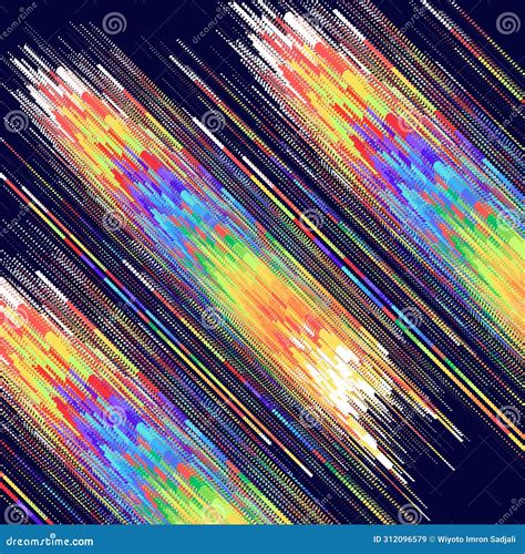 Colorful Imaginary Lines Overlap Each Other On Dark Blue Background