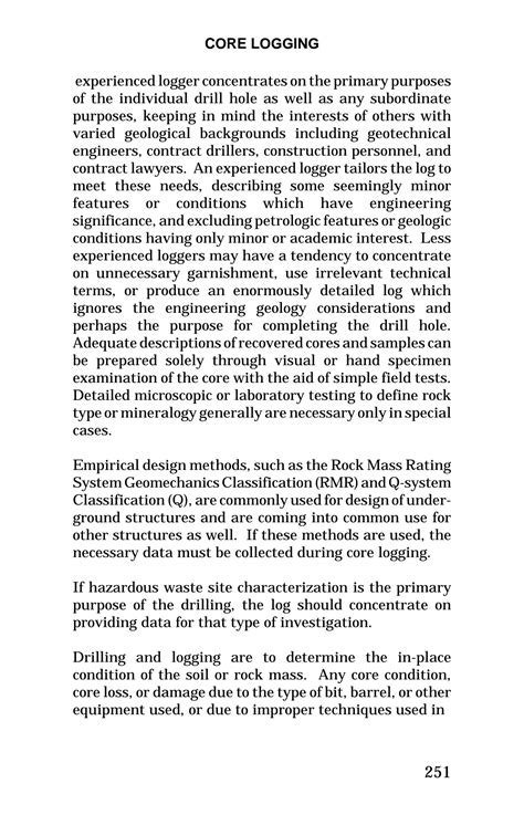 Solution Guidelines For Core Logging Notes Engineering Geology Studypool