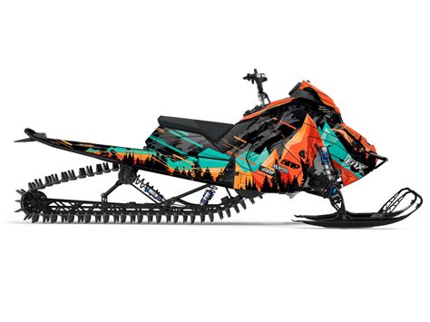 Polaris Snowmobile Meteor Graphic Kit Orange Kutvek