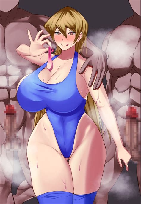 Rule 34 1girls 2boys Alexis Rhodes Big Breasts Big Penis Blue Leotard