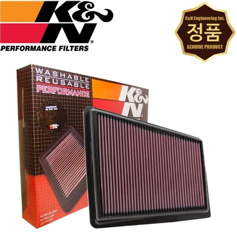 Kandn 33 2426 순정형 퍼포먼스 에어필터 크리너 엔진 흡기 튜닝 필터 제네시스 프라다 50