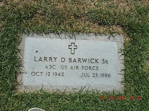 Larry Dennis Barwick Sr 1942 1986 Find A Grave Memorial