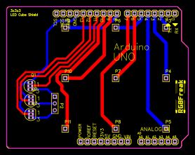 Arduino UNO LED Cube Shield OSHWLab