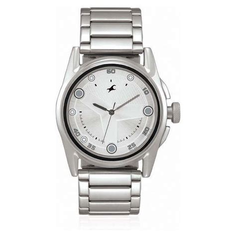 Buy Online Fastrack Quartz Analog Silver Dial Stainless Steel Strap