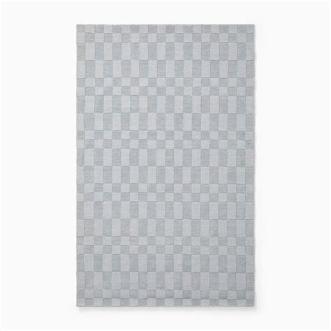 Elongated Checkered Tile Rug West Elm