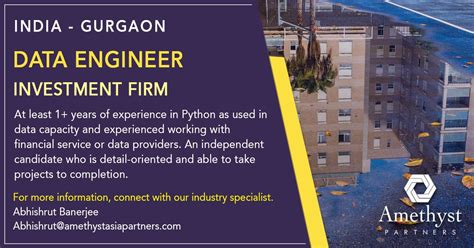 Amethyst Partners On Linkedin Dataengineer Investmentfirm Python Datacapacity