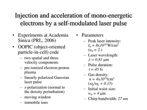 Ppt Particle Acceleration In Plasma Powerpoint Presentation Free