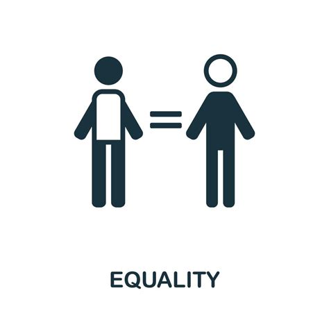 equality icon monochrome simple element from civil rights collection