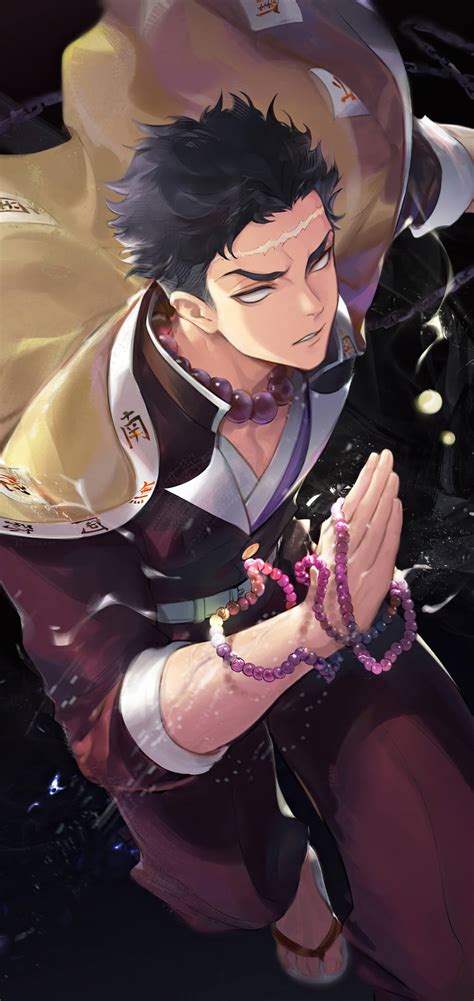 Download Praying Gyomei Himejima Fanart Wallpaper