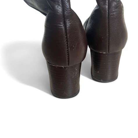 Brown 70s Risqué Leather Boots These Are True Depop