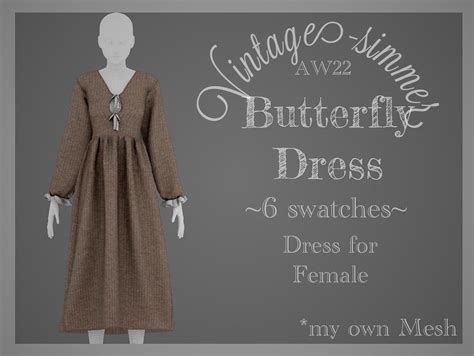 Butterfly Dress Vintage Simmer New Butterfly Dress Vintage Simmer New