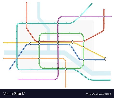Underground Map Royalty Free Vector Image Vectorstock